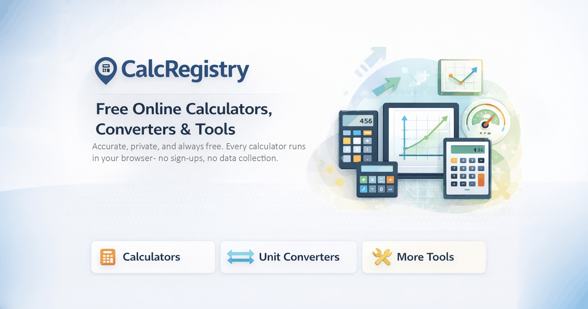File Size Calculator: Bits, Bytes, KB, MB, GB | CalcRegistry